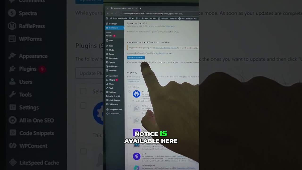 WordPress 6.8: The RIGHT Way To Upgrade (Step-by-Step) | Studyonboard.com